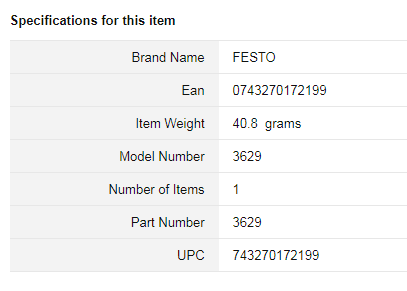 FESTO 3629 R-3-M5 – Thiết bị kỹ thuật Phong Hương